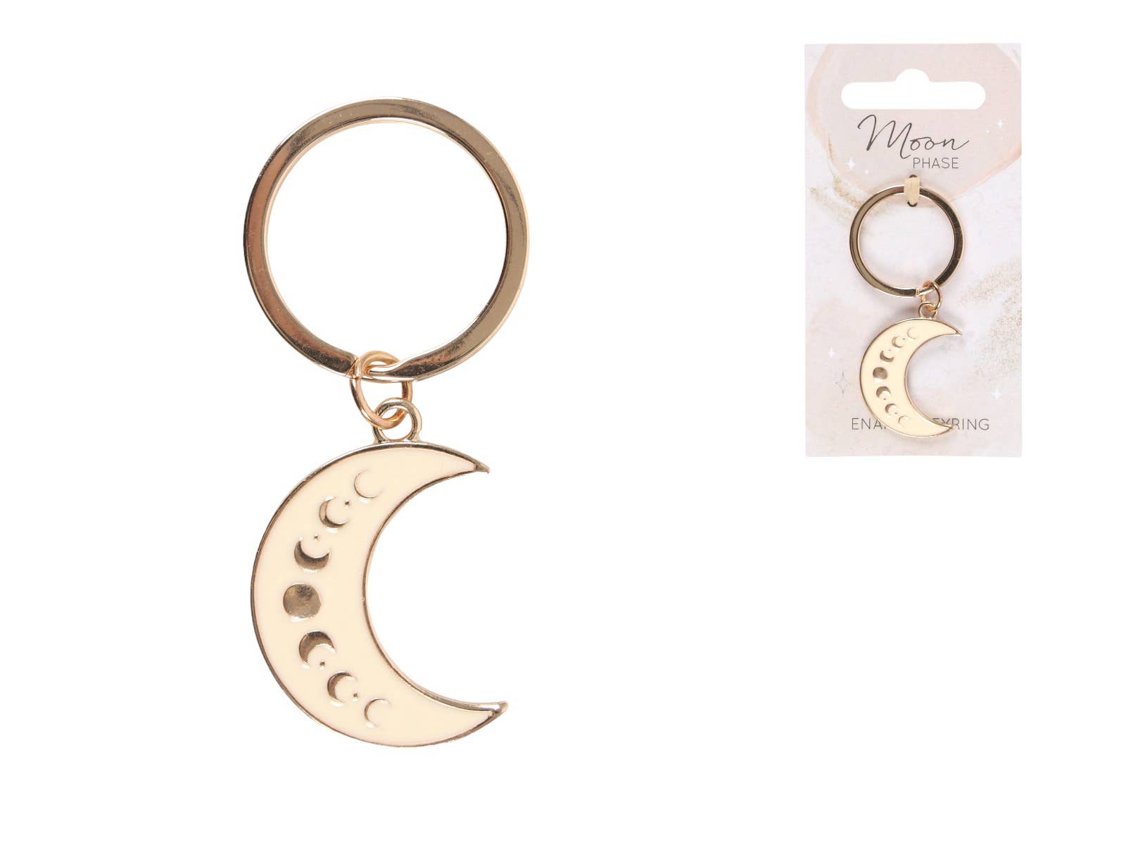 Moon Phase Crescent Key Ring | Amanda Bourke Psychic Medium